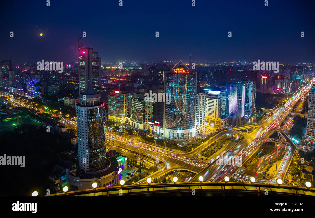 Beijing city building night Stock Photo - Alamy