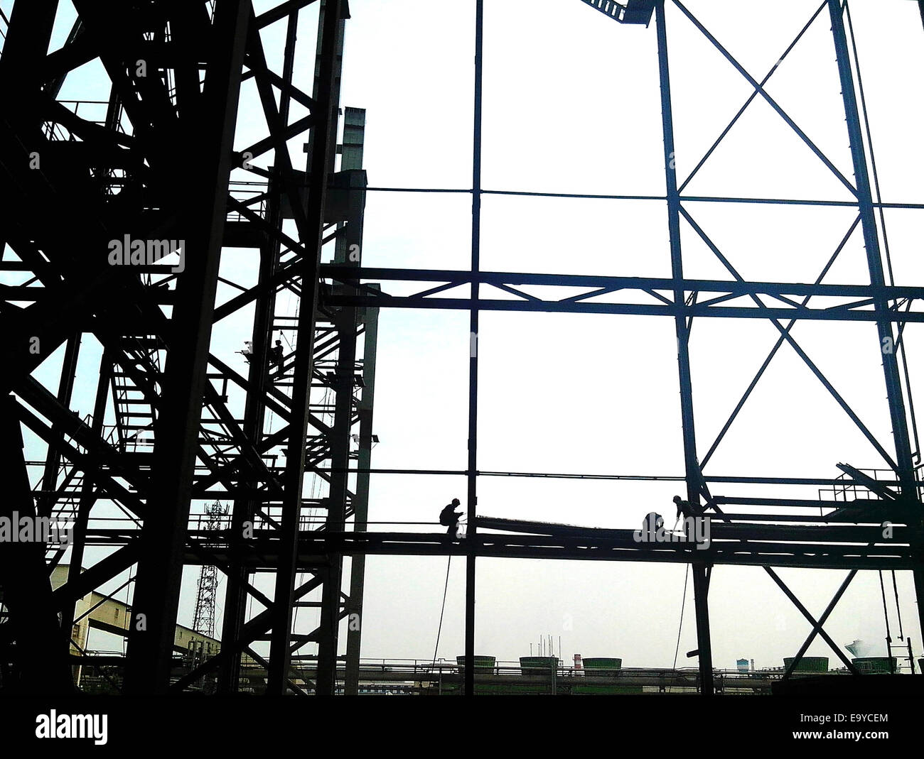 Steel construction site Stock Photo - Alamy