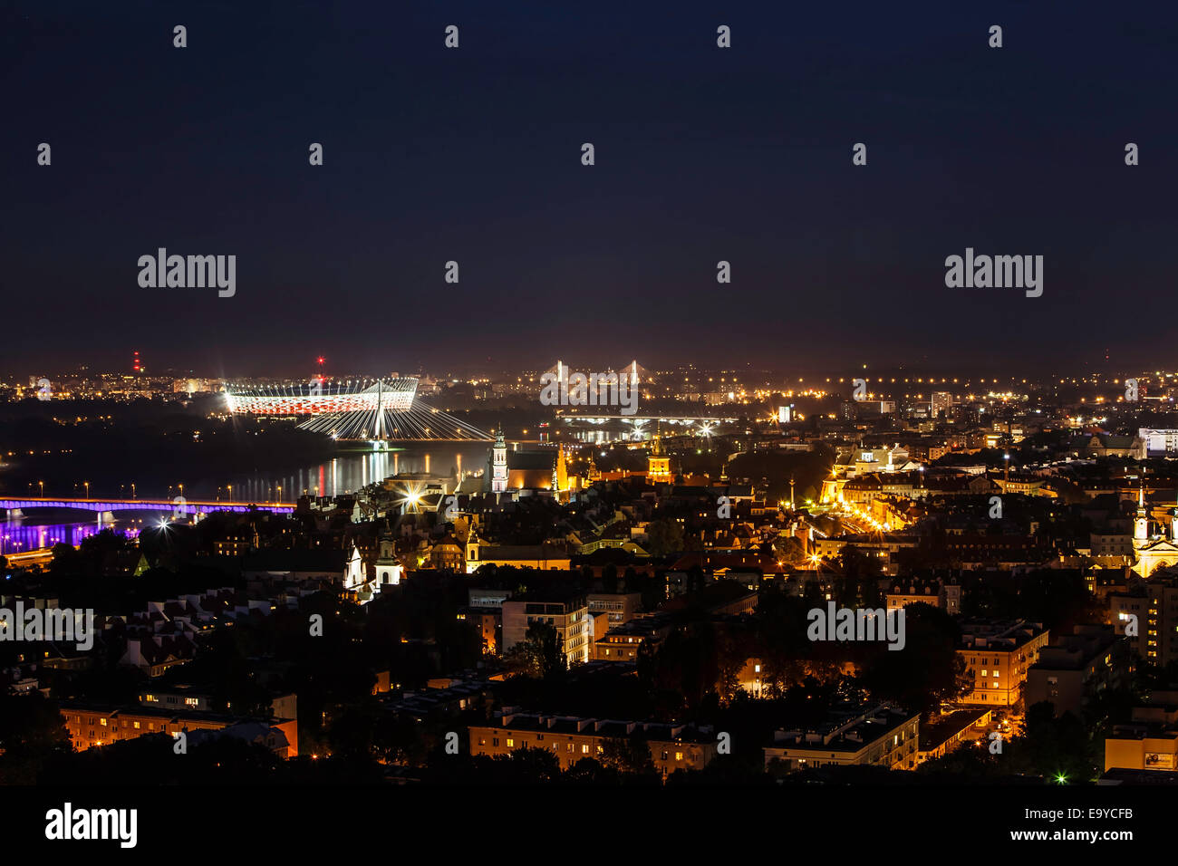 Aerial view warsaw old town hi-res stock photography and images - Alamy