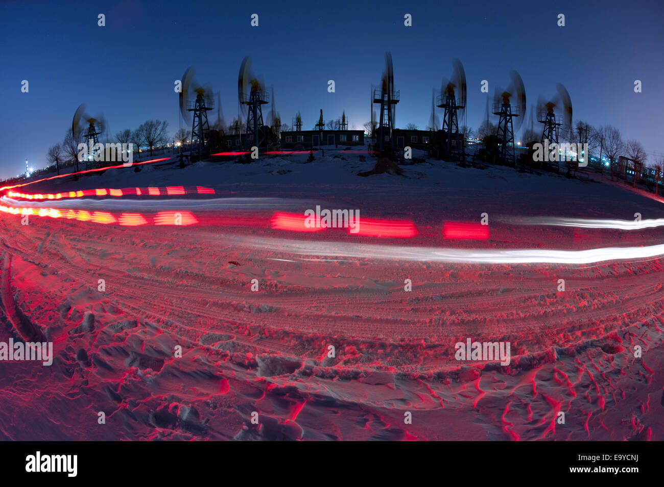 Daqing oil field exploitation Stock Photo - Alamy