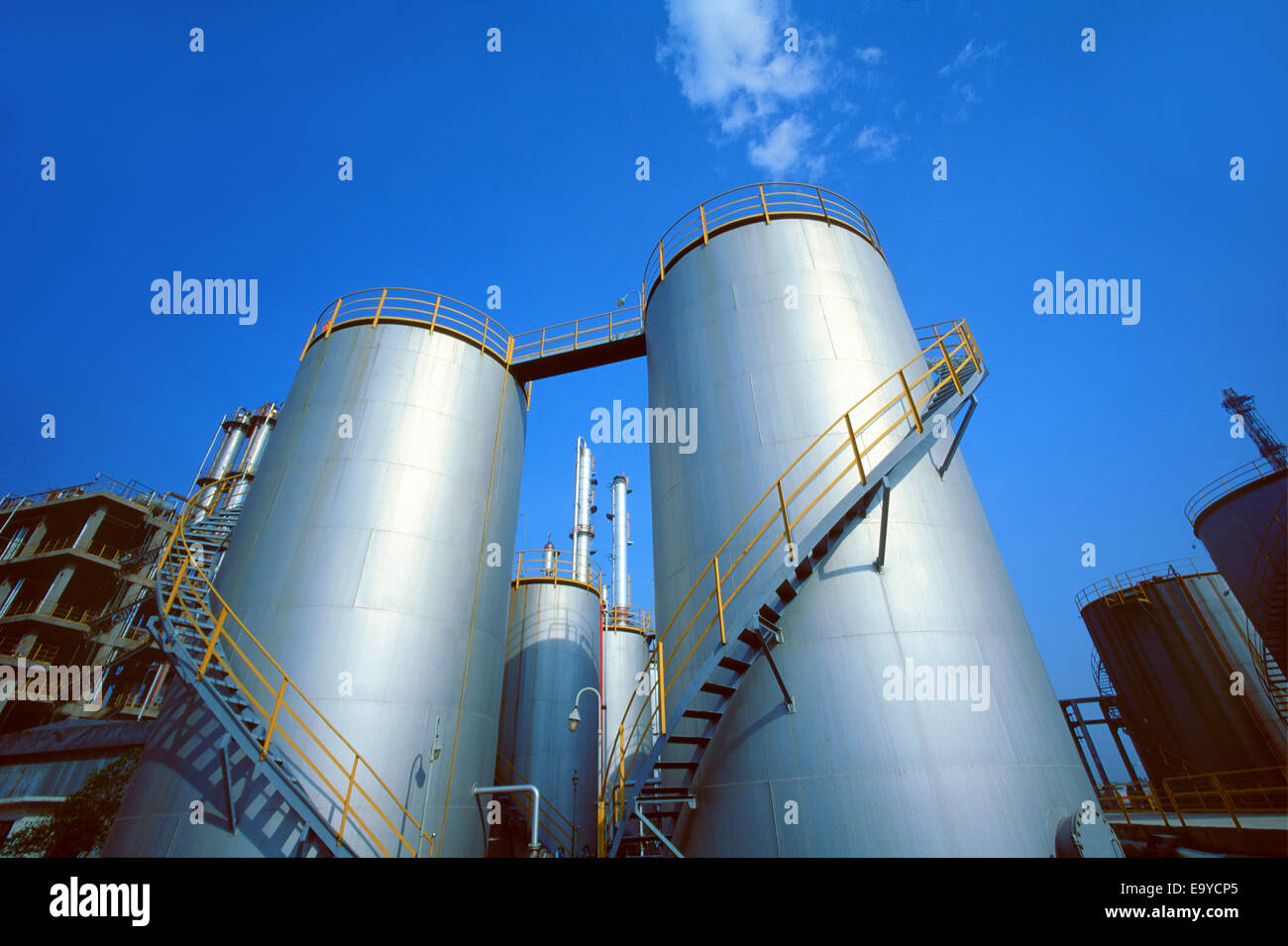 Plant storage tanks Stock Photo - Alamy