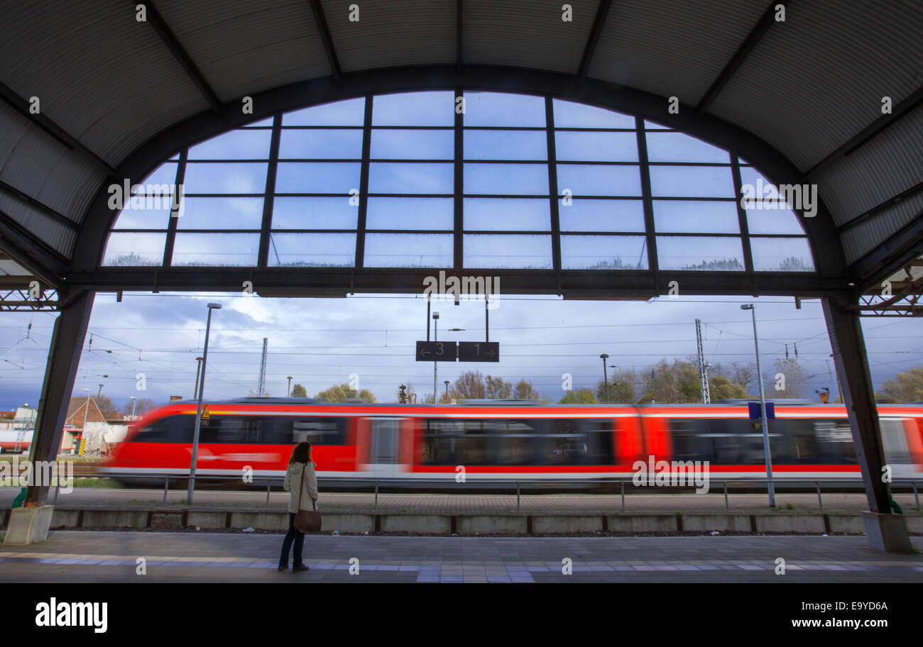 Wismar, Germany. 04th Nov, 2014. A passenger train at the station in ...