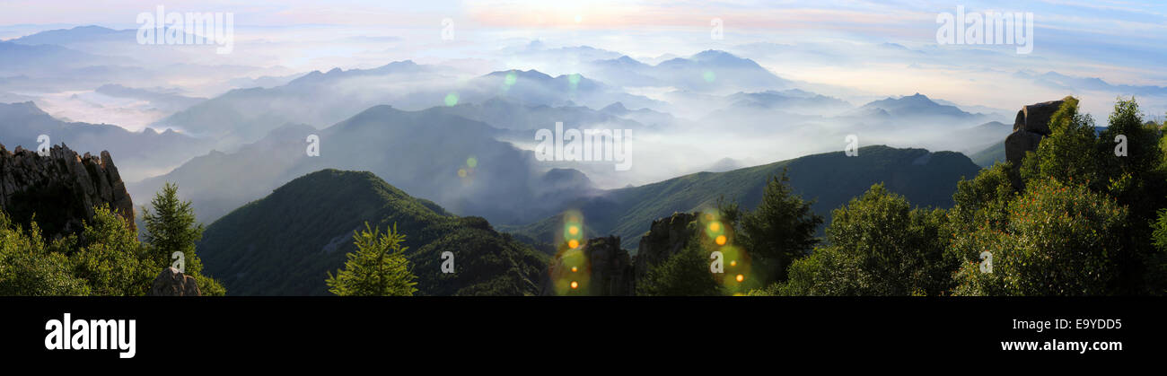Wuling Mountain in Hebei clouds Stock Photo - Alamy