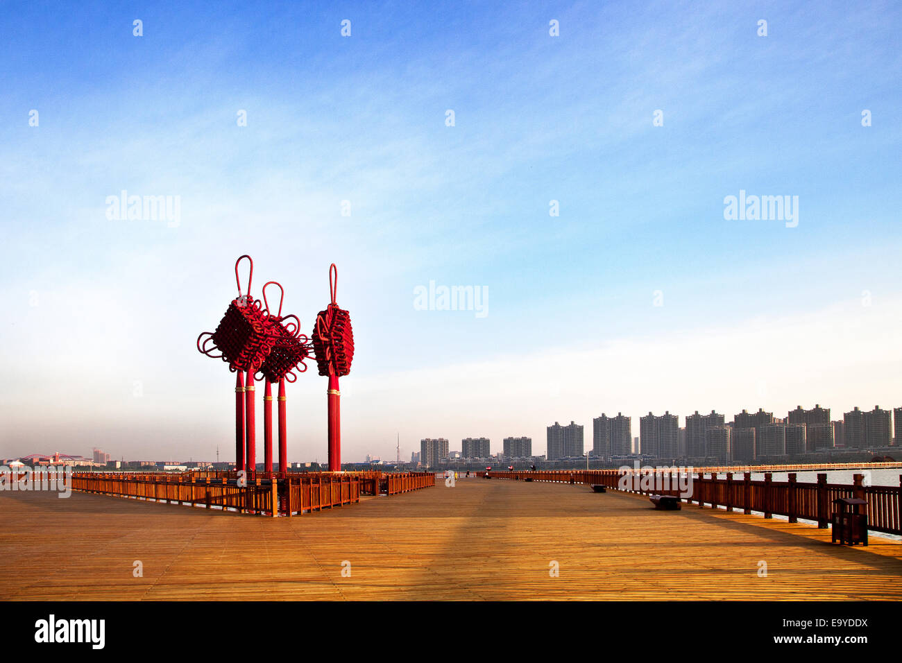 Daqing landmark - the world's highest water Chinese knot Stock Photo ...