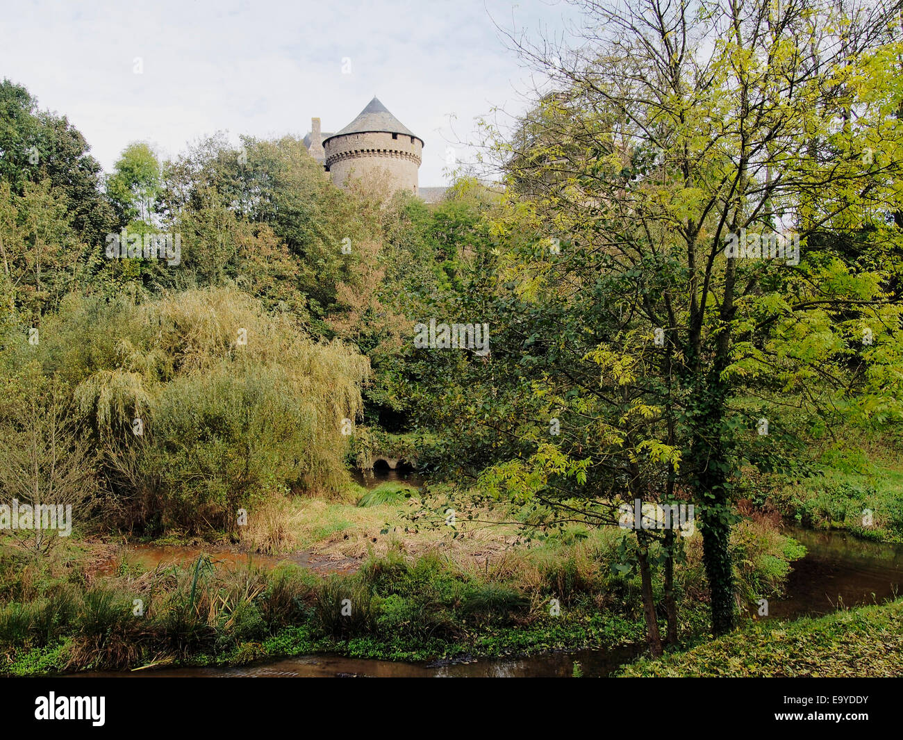 The castle in Lassay-les-Châteaux a picturesque large village/small ...