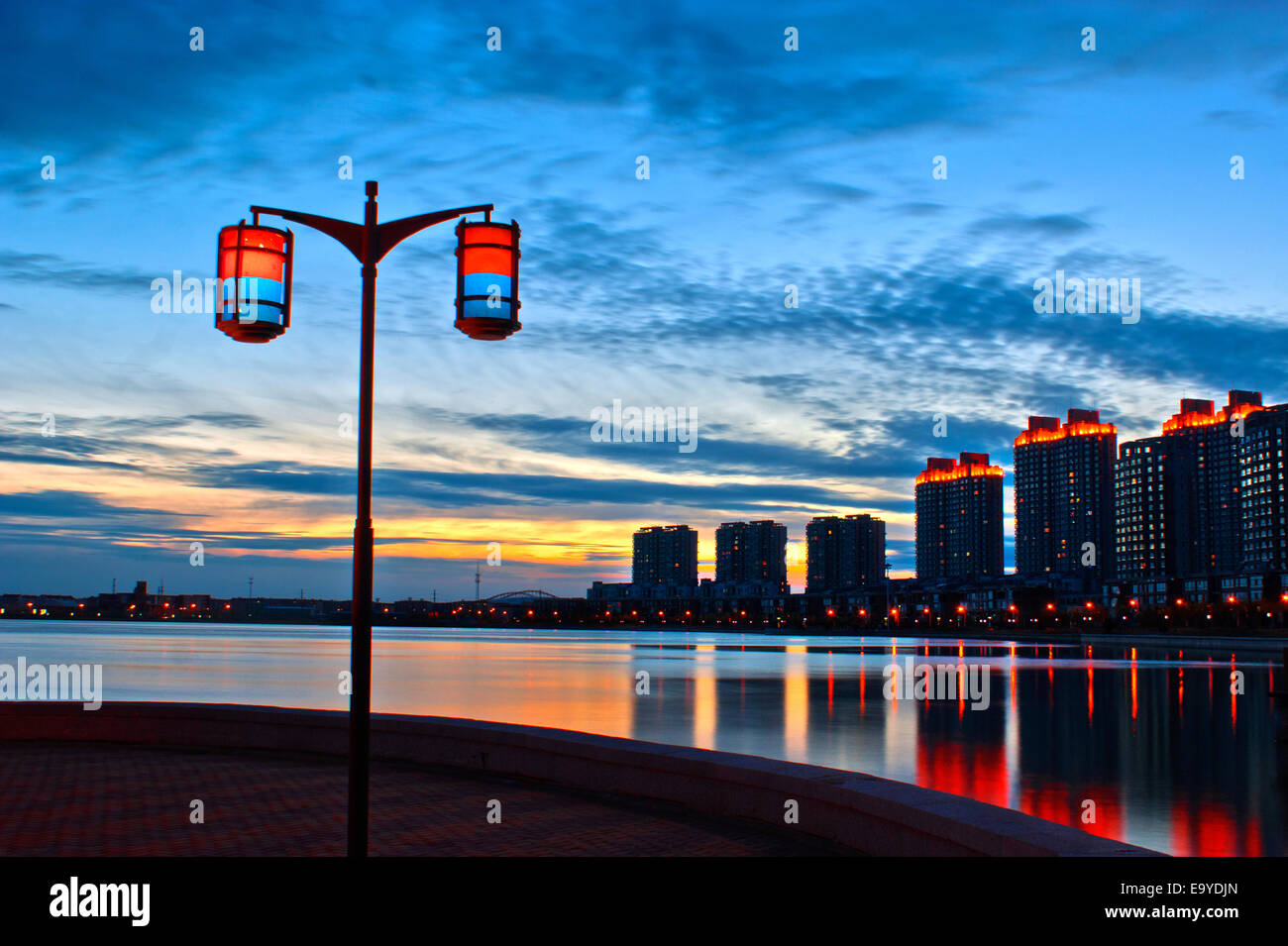 Daqing three permanent lake scenery Stock Photo - Alamy