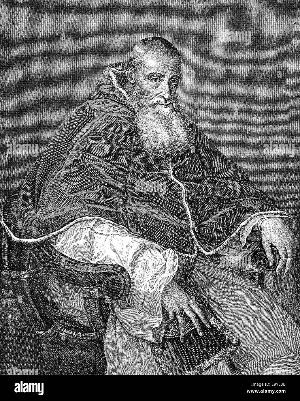 Pope Paul III or Alessandro Farnese, 1468 - 1549, Pope of the Roman ...
