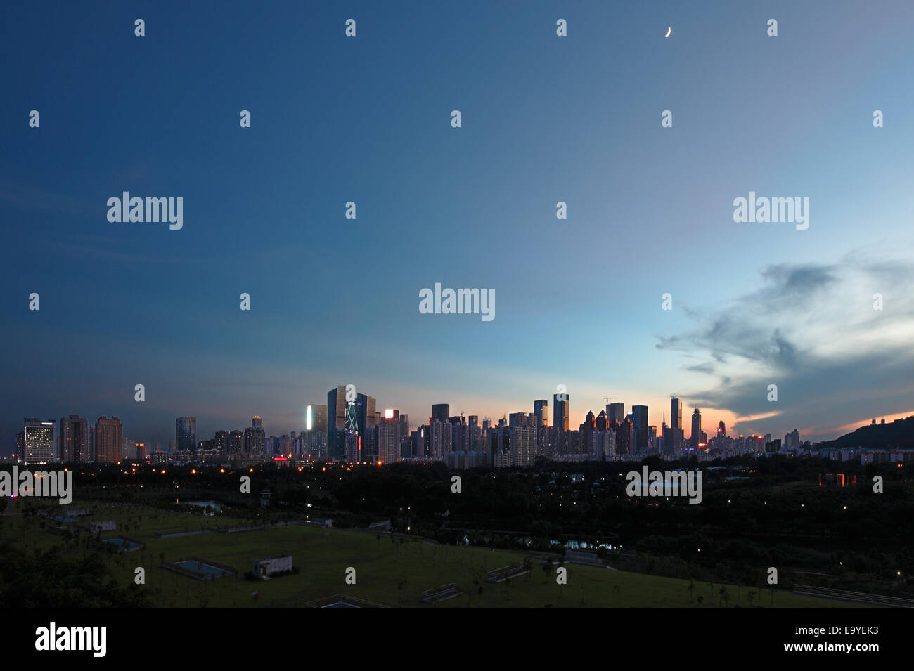 Shenzhen city building scenery Stock Photo - Alamy