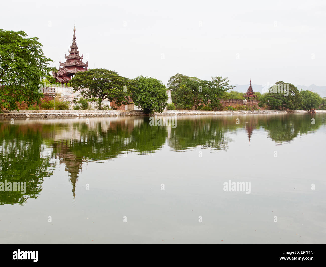 Myanmar Mandalay moat River scenery Stock Photo - Alamy