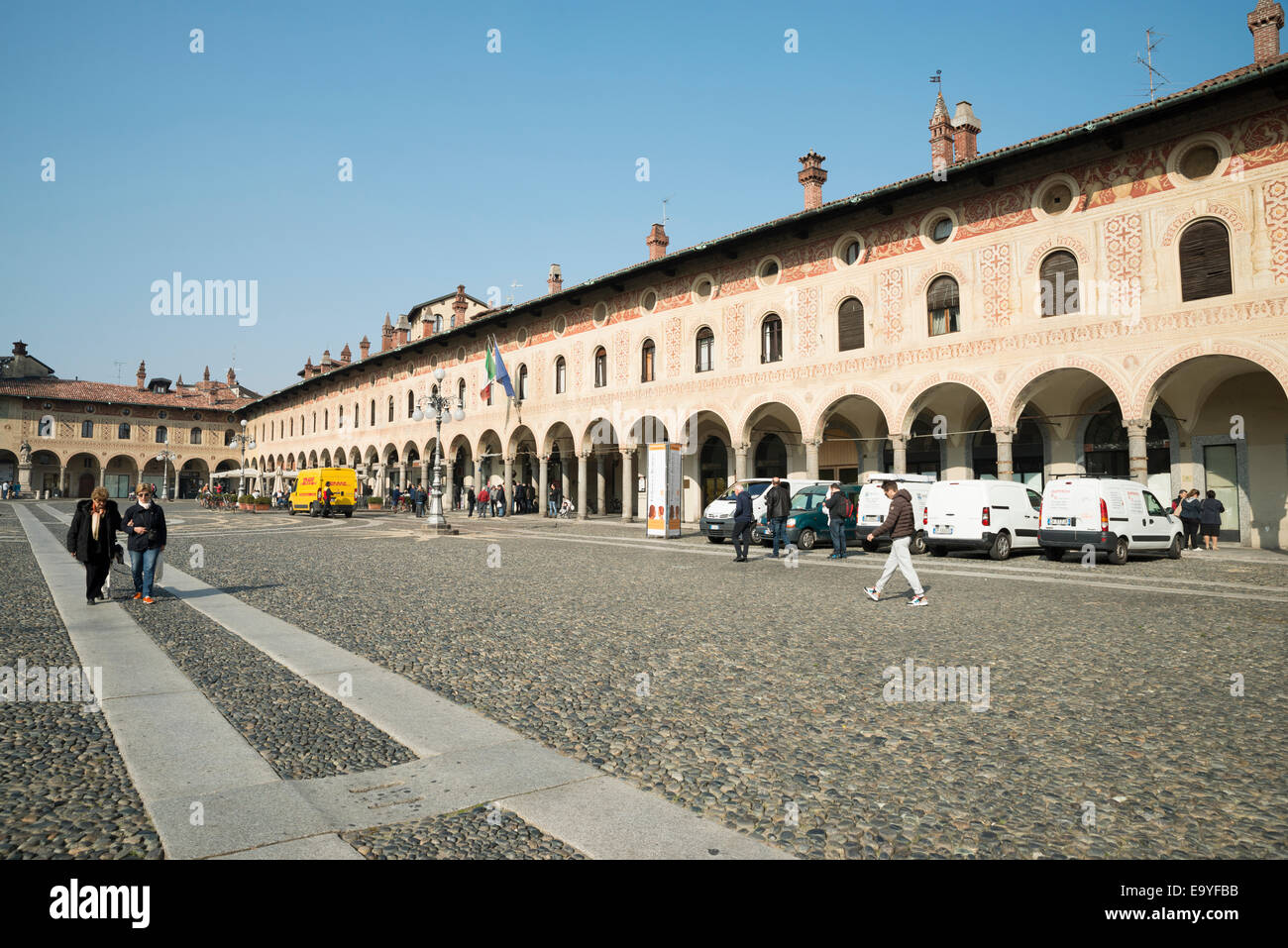 Piazza Ducale, Vigevano, Lombardy, Italy Stock Photo - Alamy