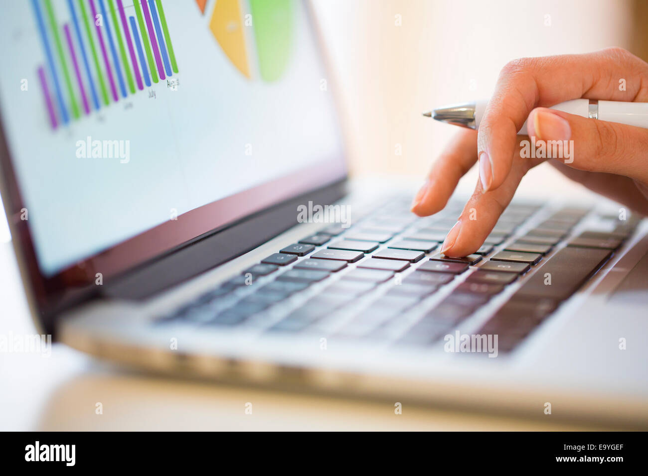 business chart charts close-up closeup computer corporate data digital ...