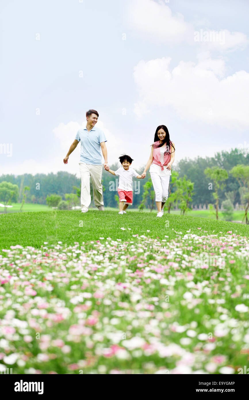 Boy with his parents Stock Photo - Alamy