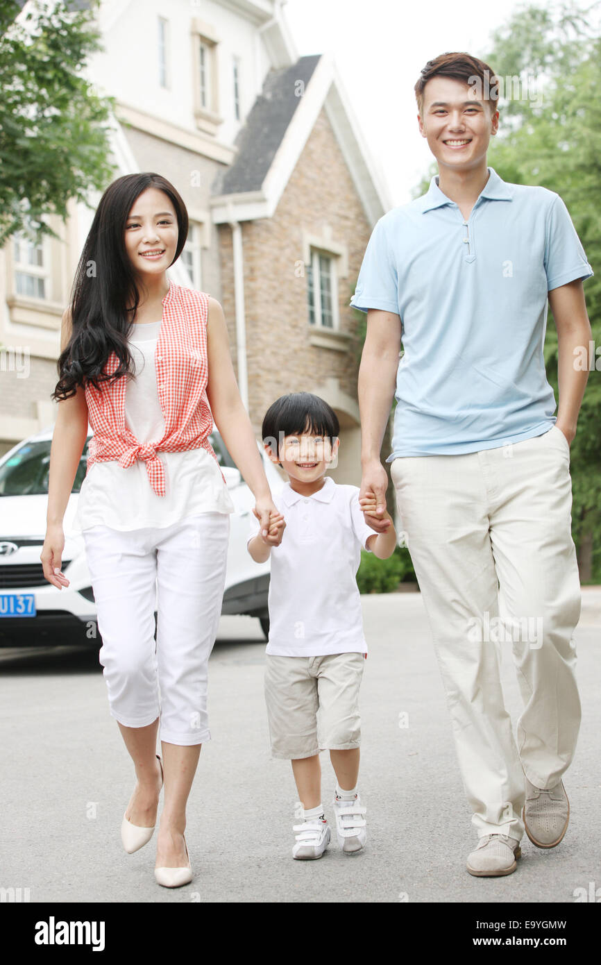 Boy with his parents Stock Photo - Alamy