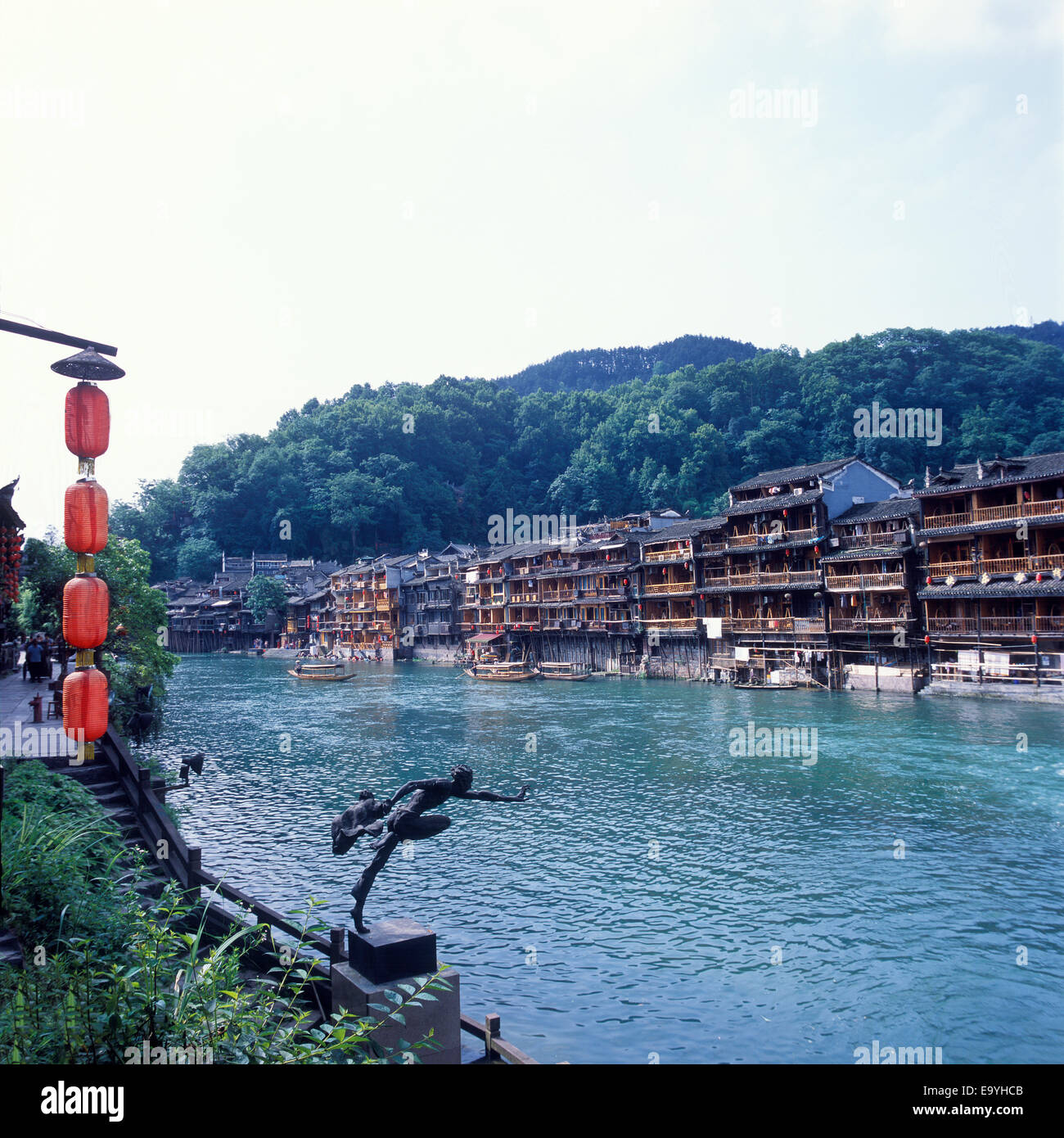 The ancient city of Fenghuang in Hunan Stock Photo - Alamy