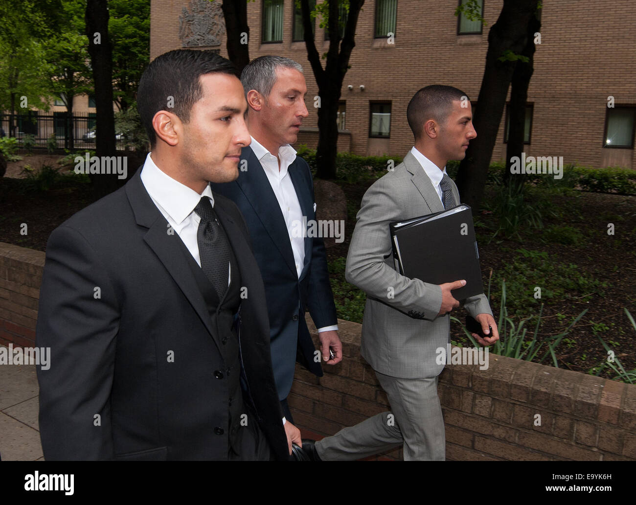 Brothers Costas and George Panayiotou arrive with their father Andreas ...