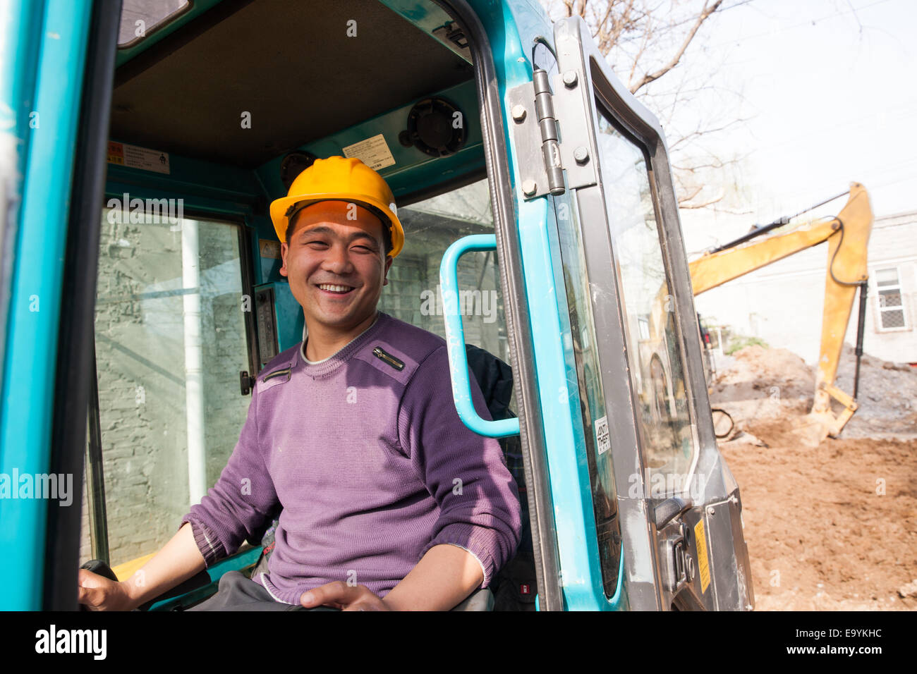 Man on the construction site Stock Photo - Alamy