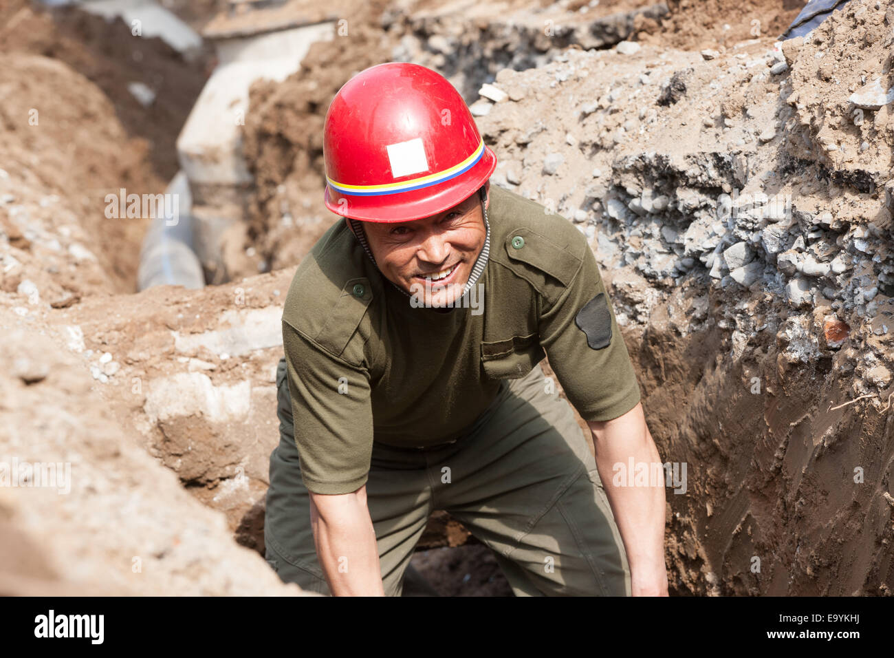Construction workers at work Stock Photo - Alamy