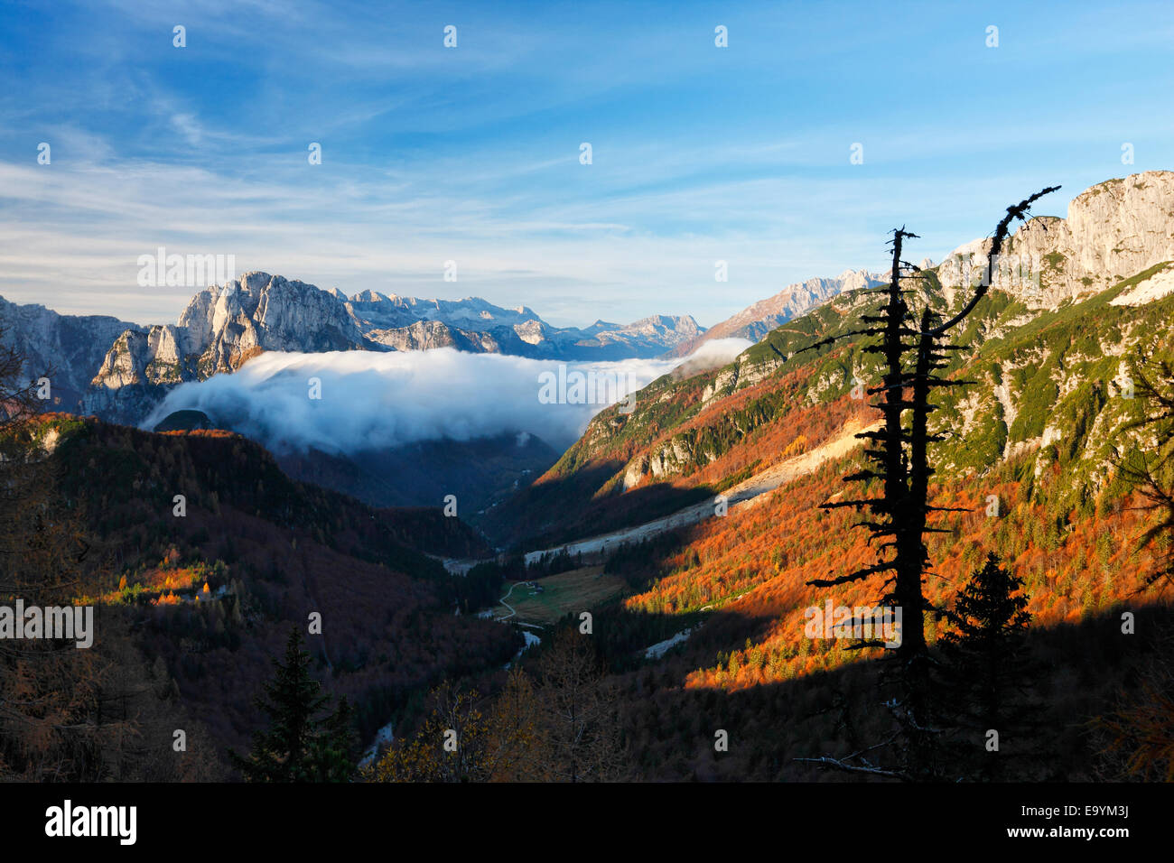 Slovenia mountains, Mangart valley. View to passo di Predel Stock Photo ...