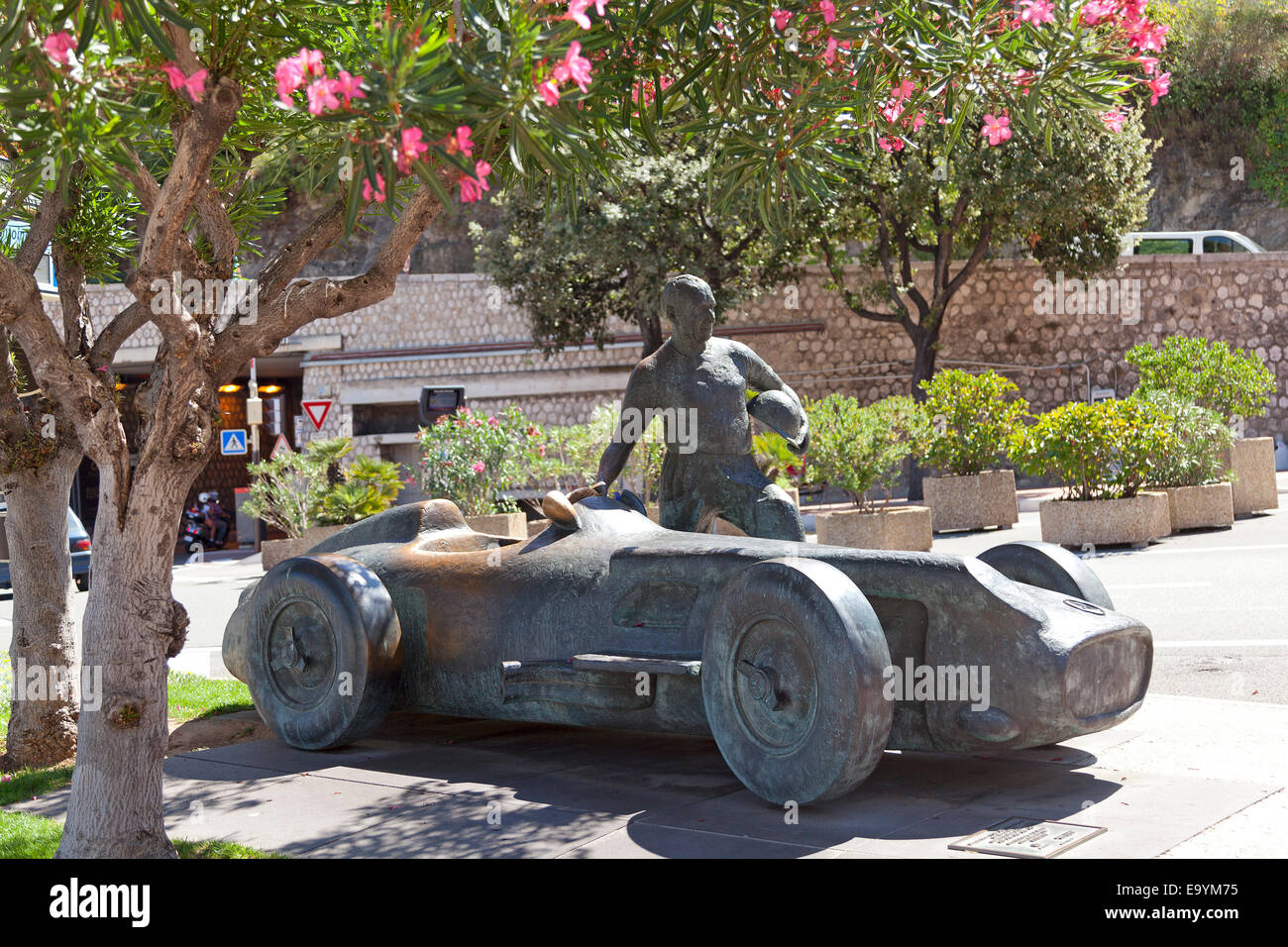memorial of a racing car and its driver, Principality of Monaco, Cote d ...