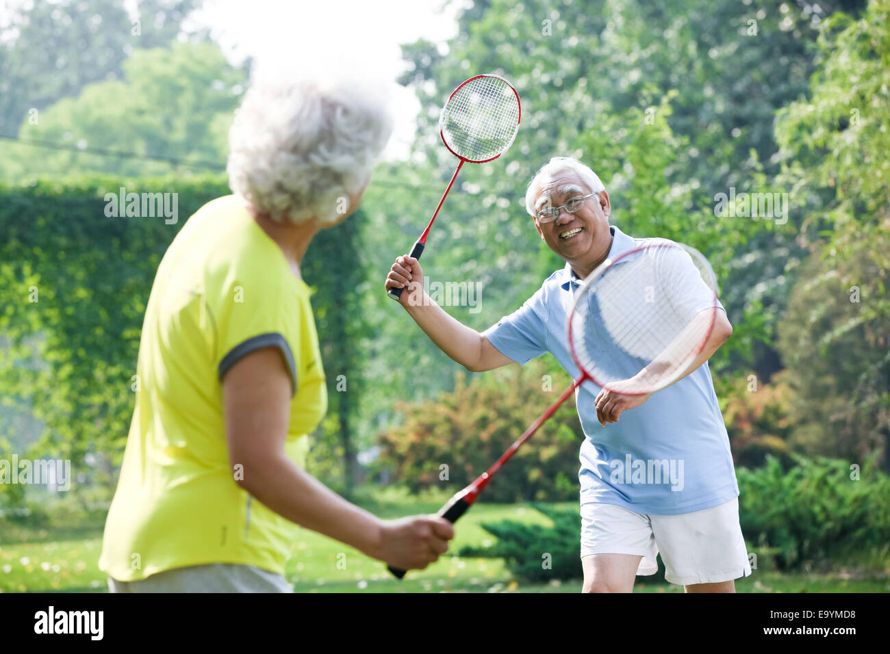 Seniors badminton badminton hi-res stock photography and images - Alamy