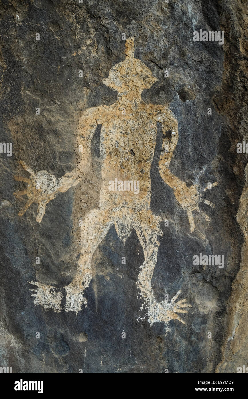 Archaeological rock painting at a small village of Lamagute in Lembata ...