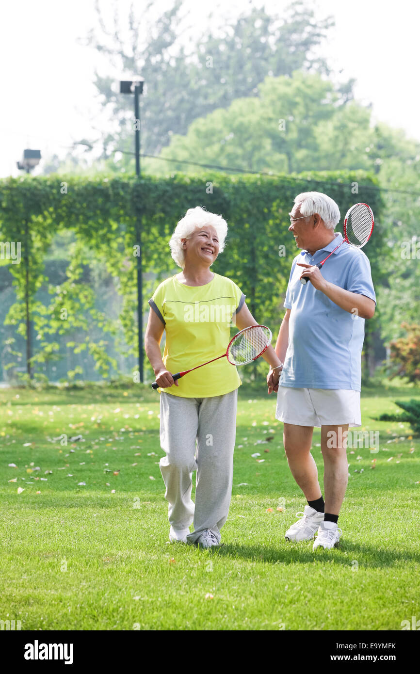 Seniors badminton badminton hi-res stock photography and images - Alamy