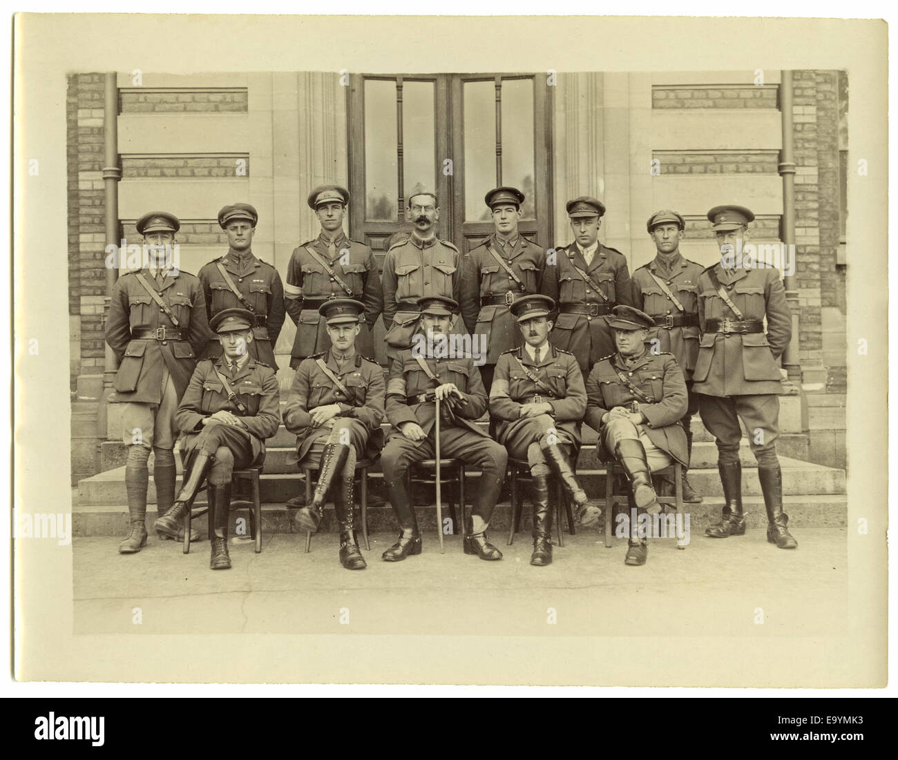 A group portrait of officers from the 5th Brigade HQ, photographed by ...