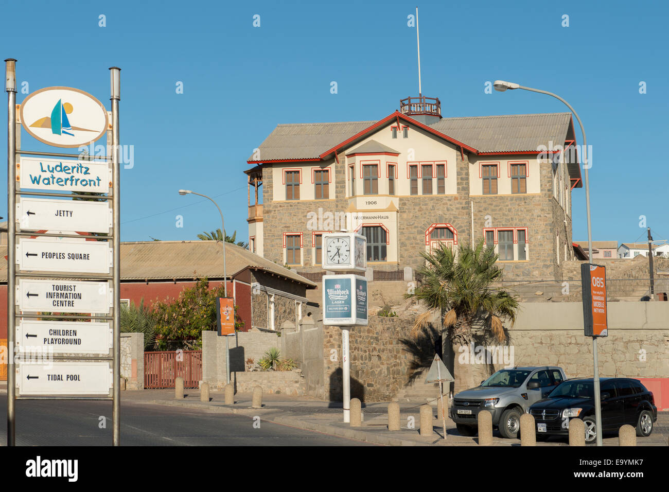 Classic German style building in Luderitz, Namibia Stock Photo - Alamy