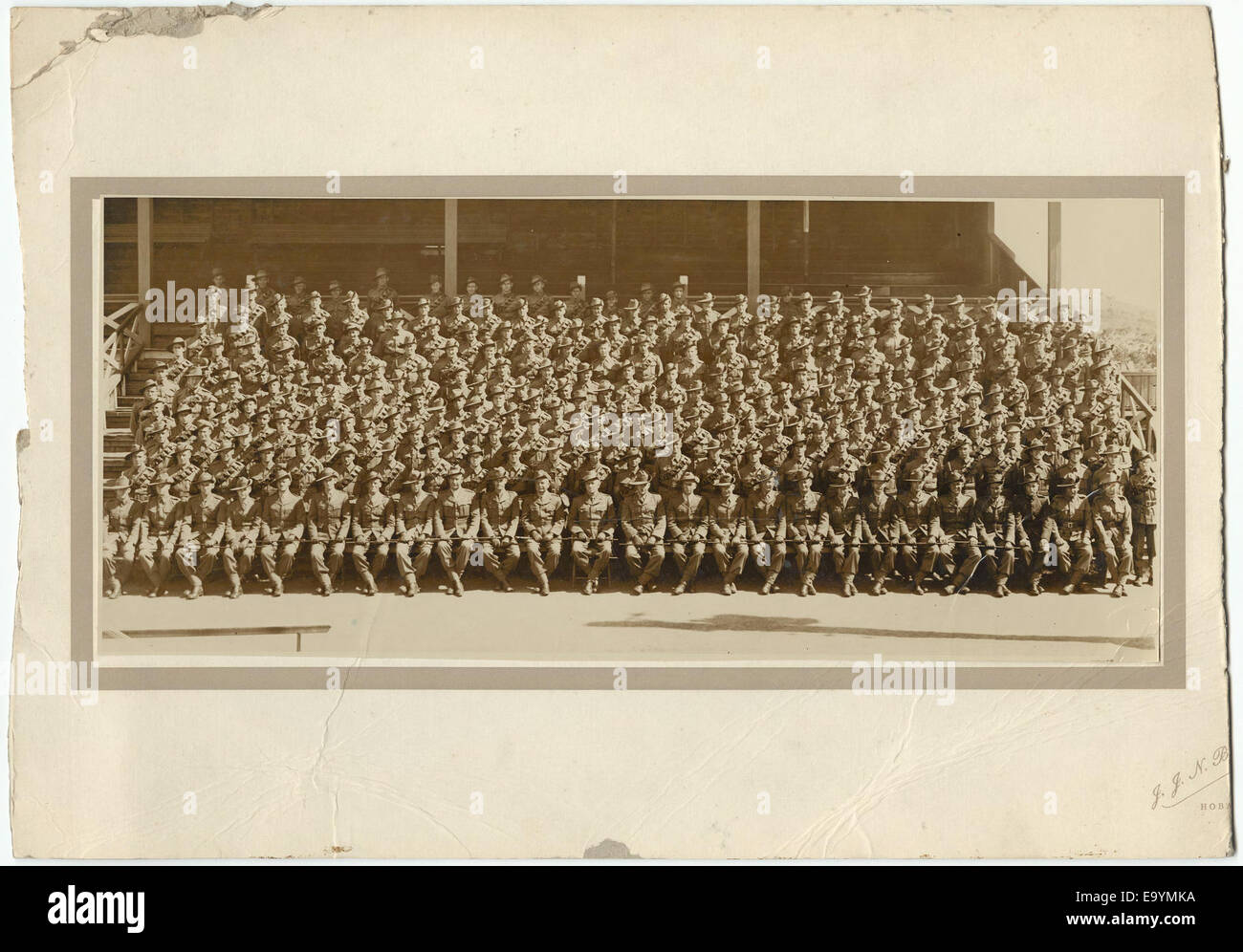 A photograph by J.J.N. Barnett, taken in 1940, showing the 6th Field ...