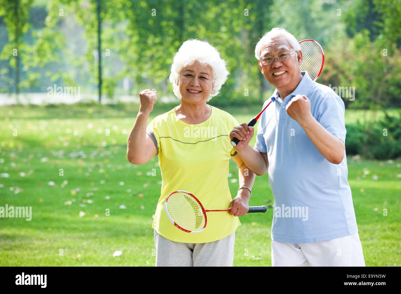 Seniors badminton badminton hi-res stock photography and images - Alamy