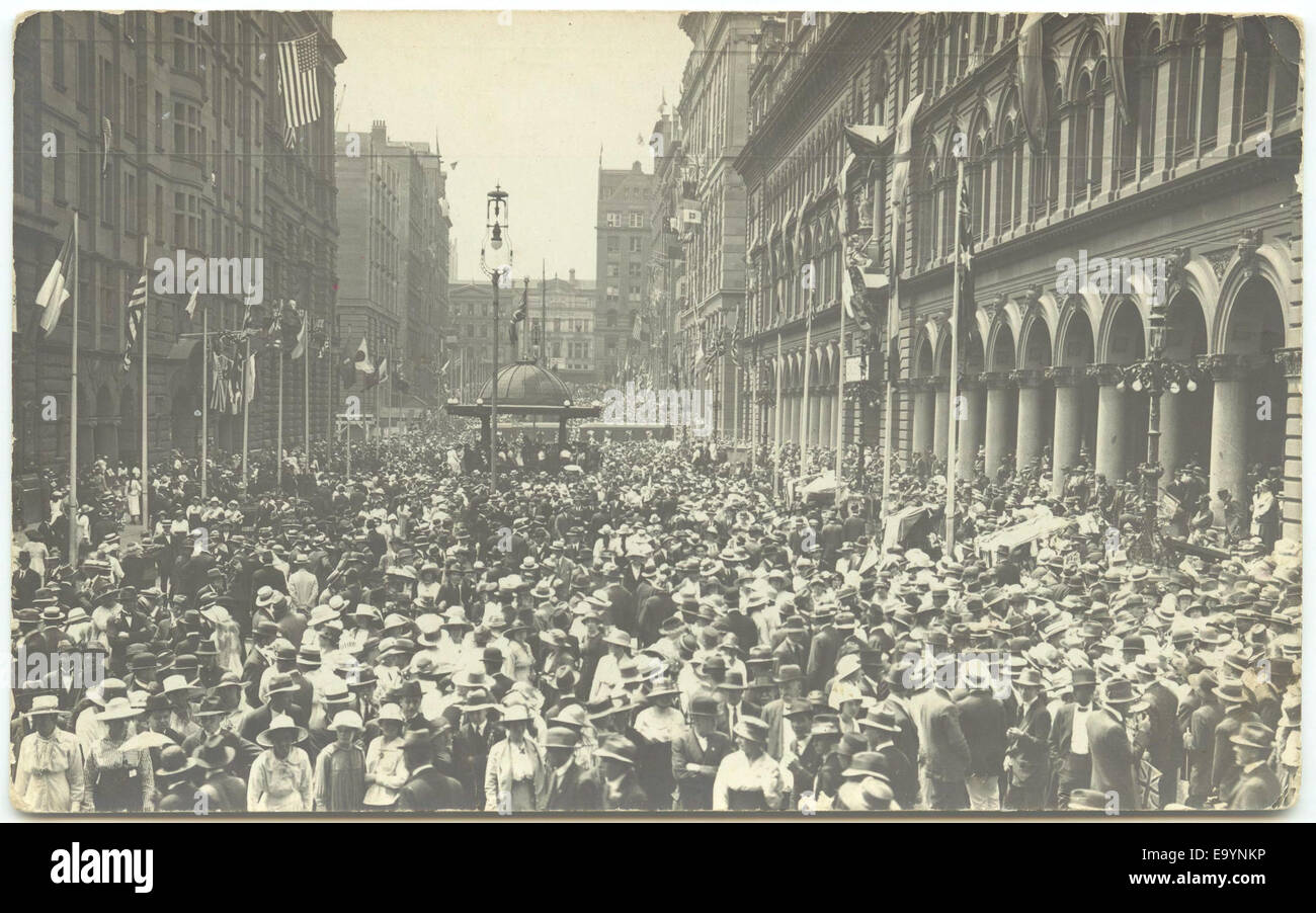 A photo of the Armistice Day ceremony at Martin Place, Sydney, marking ...