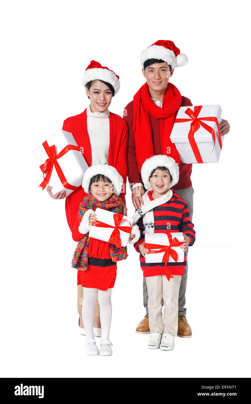Family on Christmas Stock Photo - Alamy