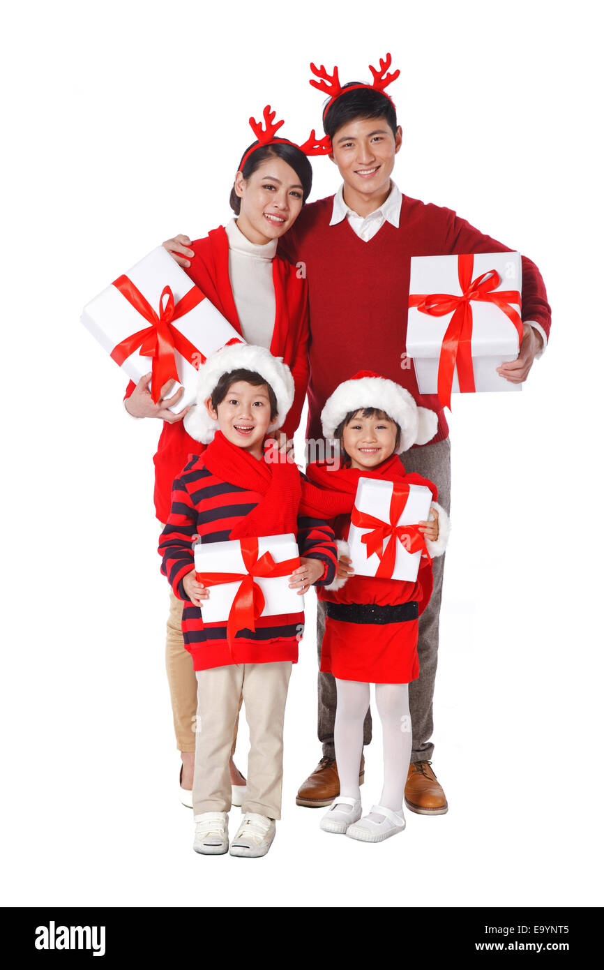 Family on Christmas Stock Photo - Alamy