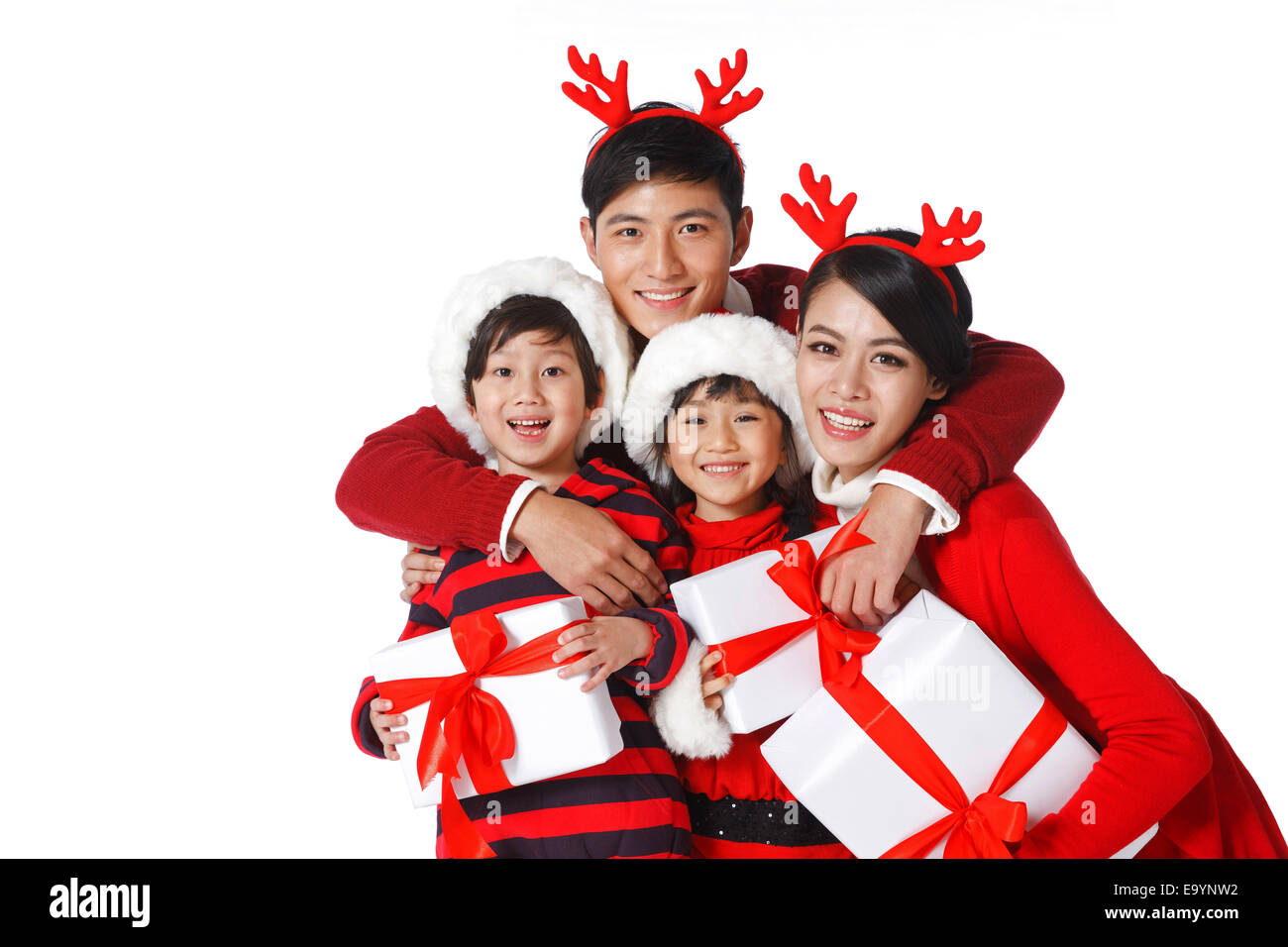 Family on Christmas Stock Photo - Alamy