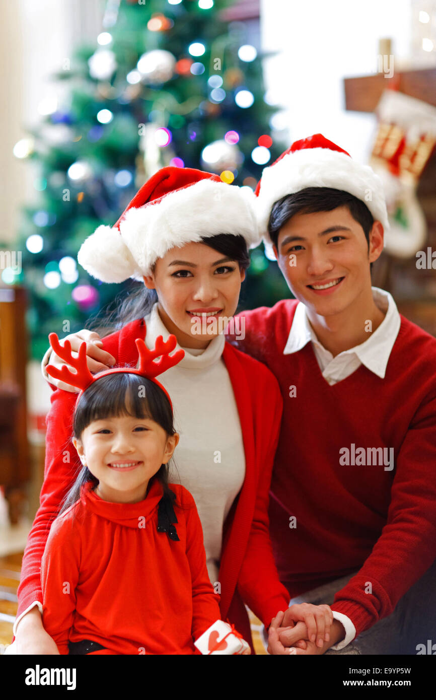 Family on Christmas Stock Photo - Alamy