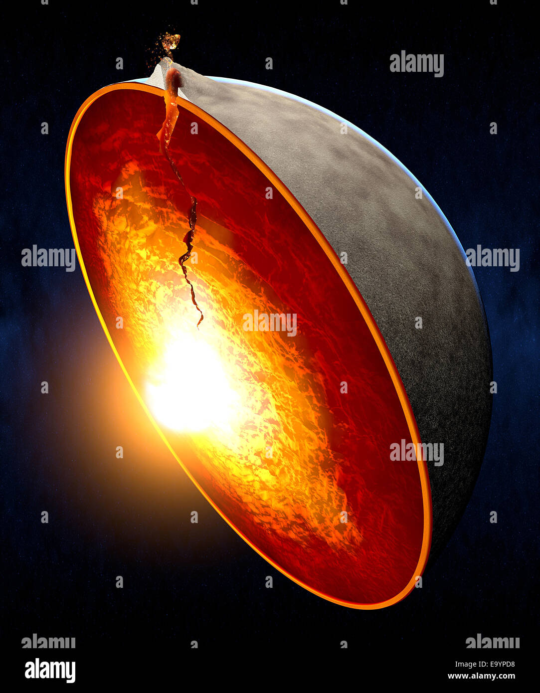 Earth cutaway hi-res stock photography and images - Alamy