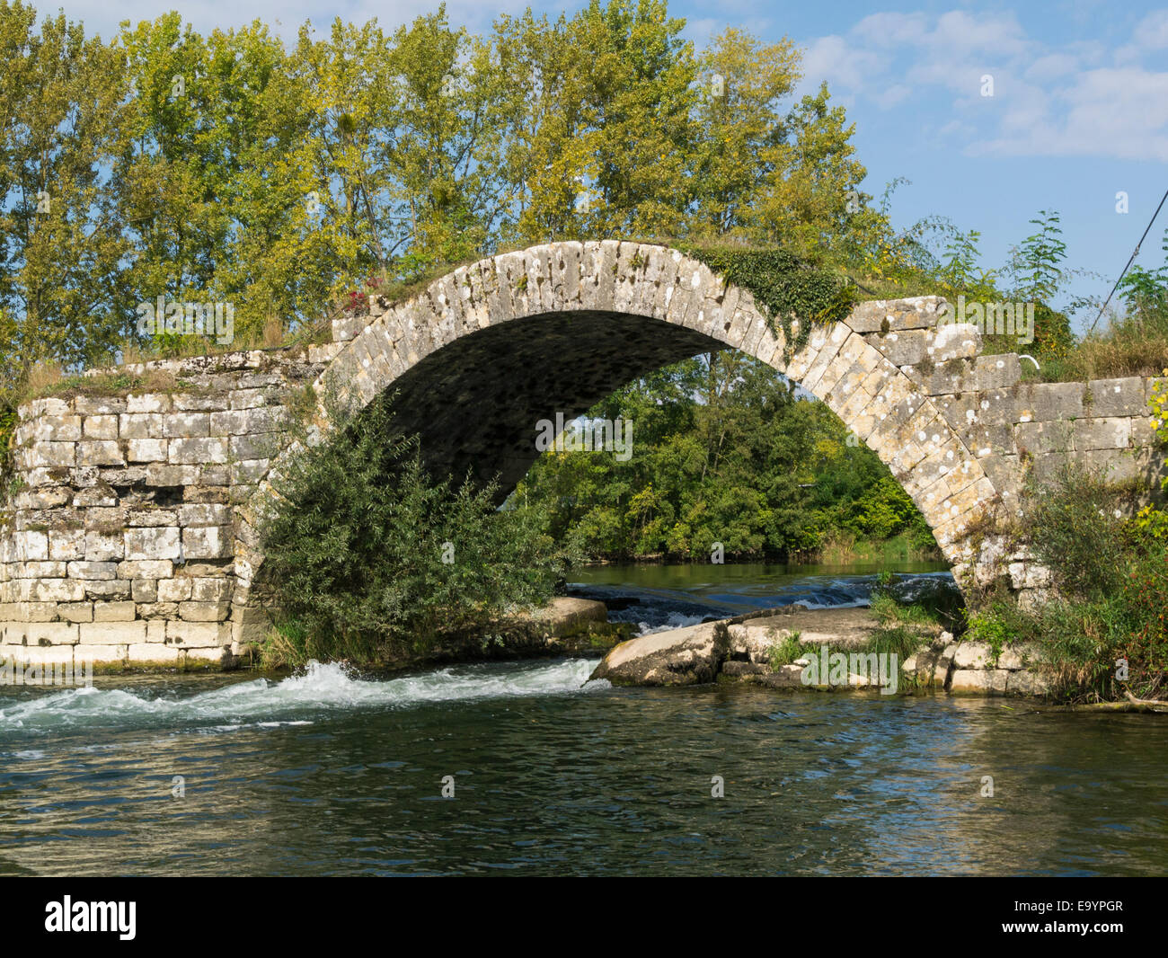 One of two existing 13thc Roman arches first bridge between Dole and ...