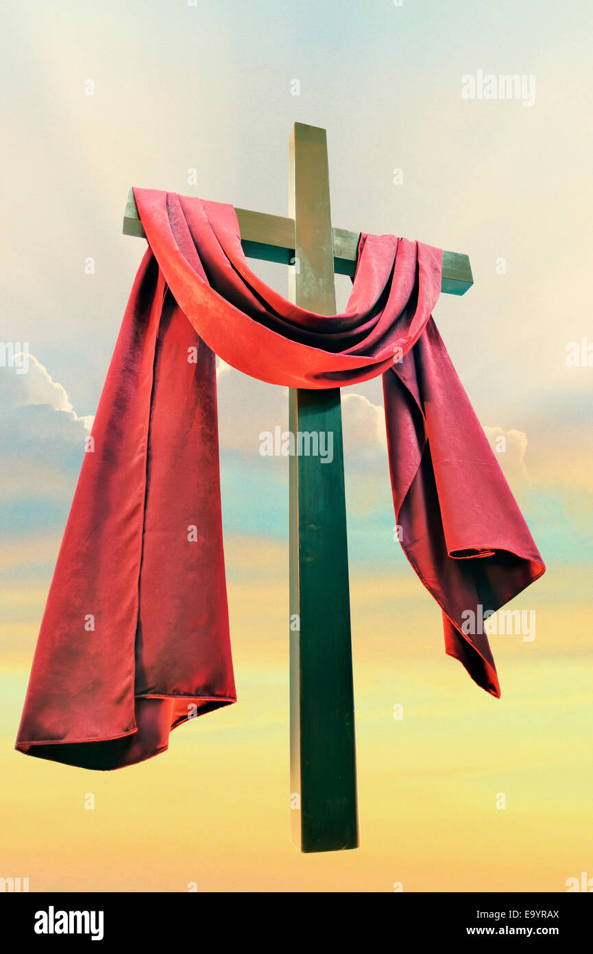 Risen cross sign resurrection hi-res stock photography and images - Alamy