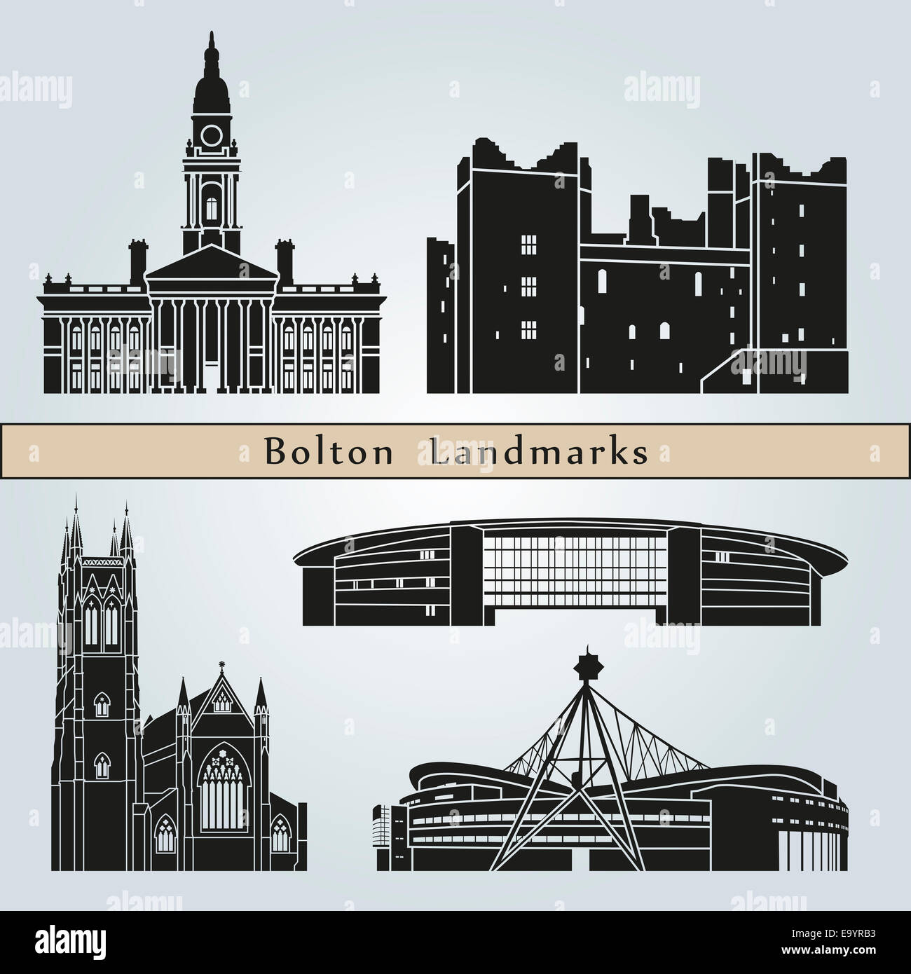 Bolton landmarks and monuments Stock Photo - Alamy