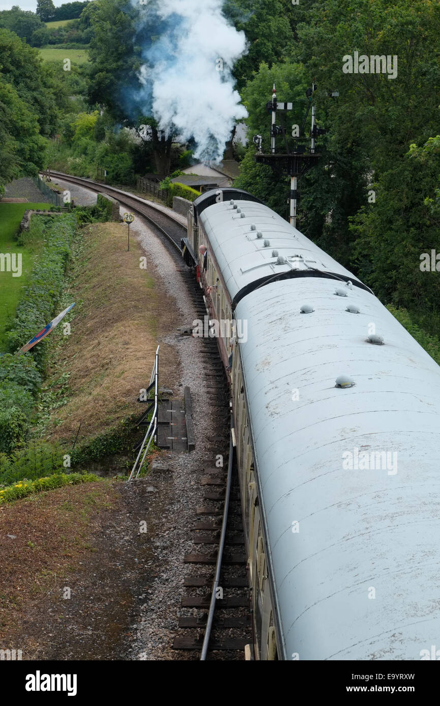 A South Devon Railway steam train, Buckfastleigh, Devon England Stock ...