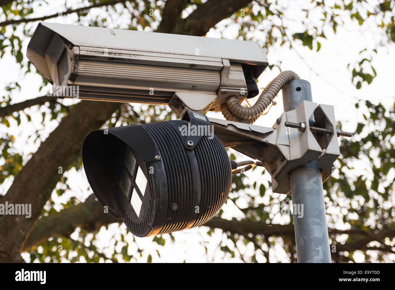 a security cam working outside for check entrance Stock Photo - Alamy