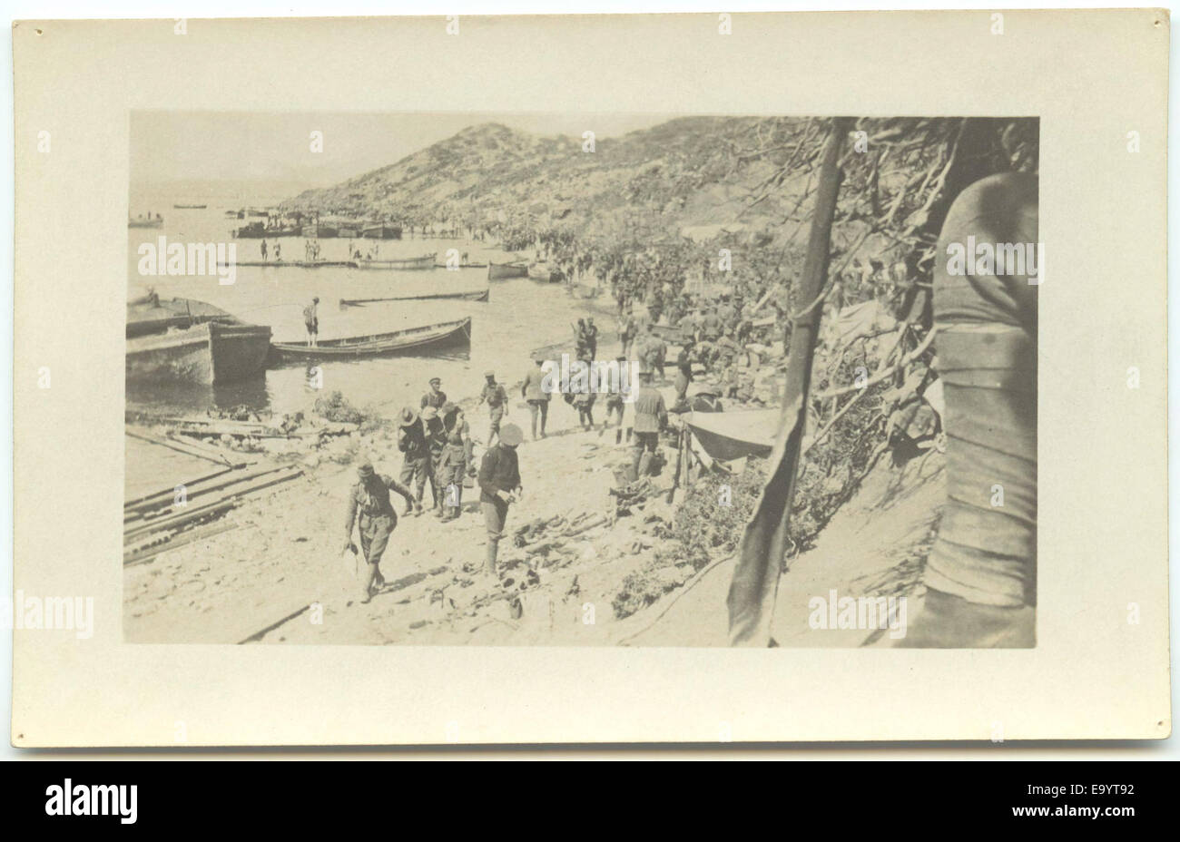 A photograph of Anzac Cove at Gallipoli, a significant site during ...