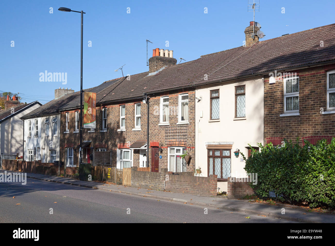 Terrace of Victorian houses in Lion Green Road, Coulsdon, Surrey Stock ...