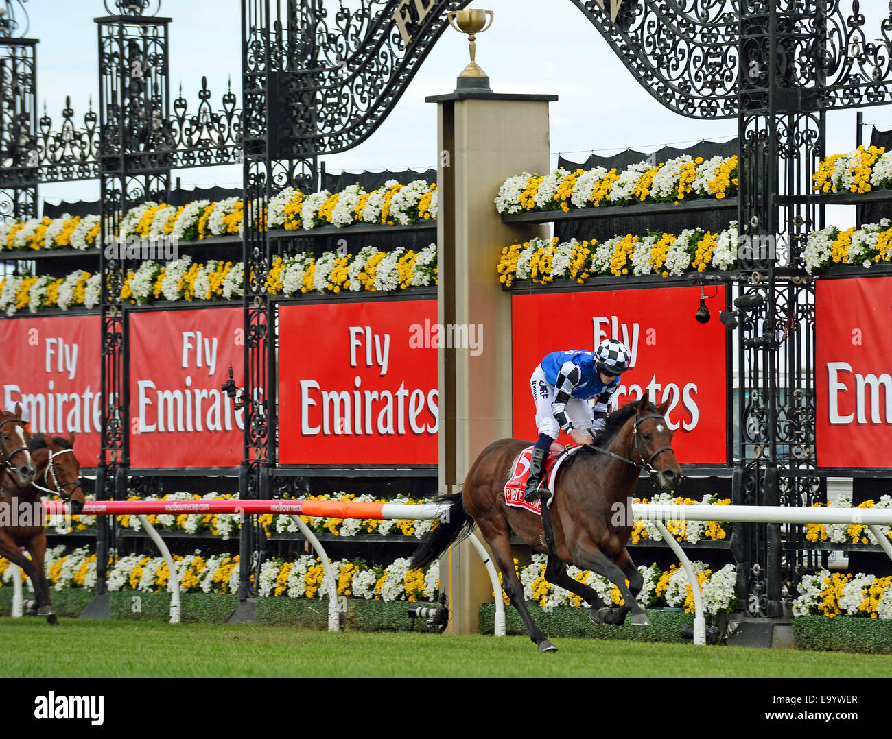 Flemington Racecourse, Melbourne, Australia. 04th Nov, 2014. Ryan Moore ...