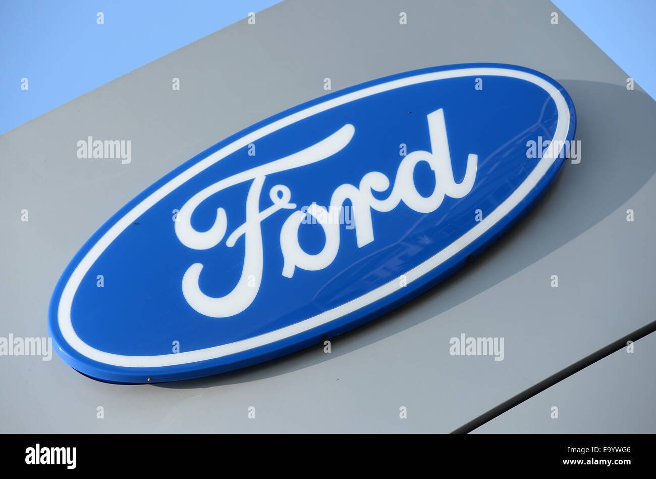 Munich, Germany. 29th Oct, 2014. The logo of the Ford motor company on ...