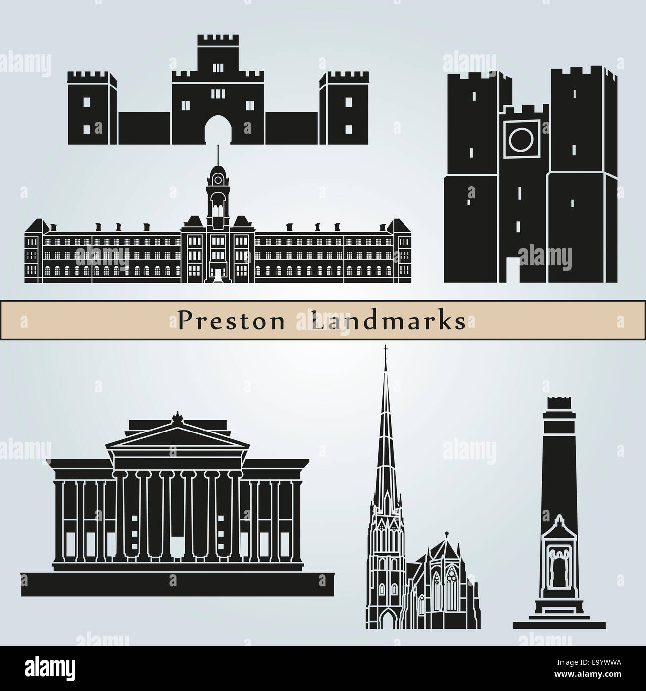 Preston landmarks and monuments Stock Photo - Alamy
