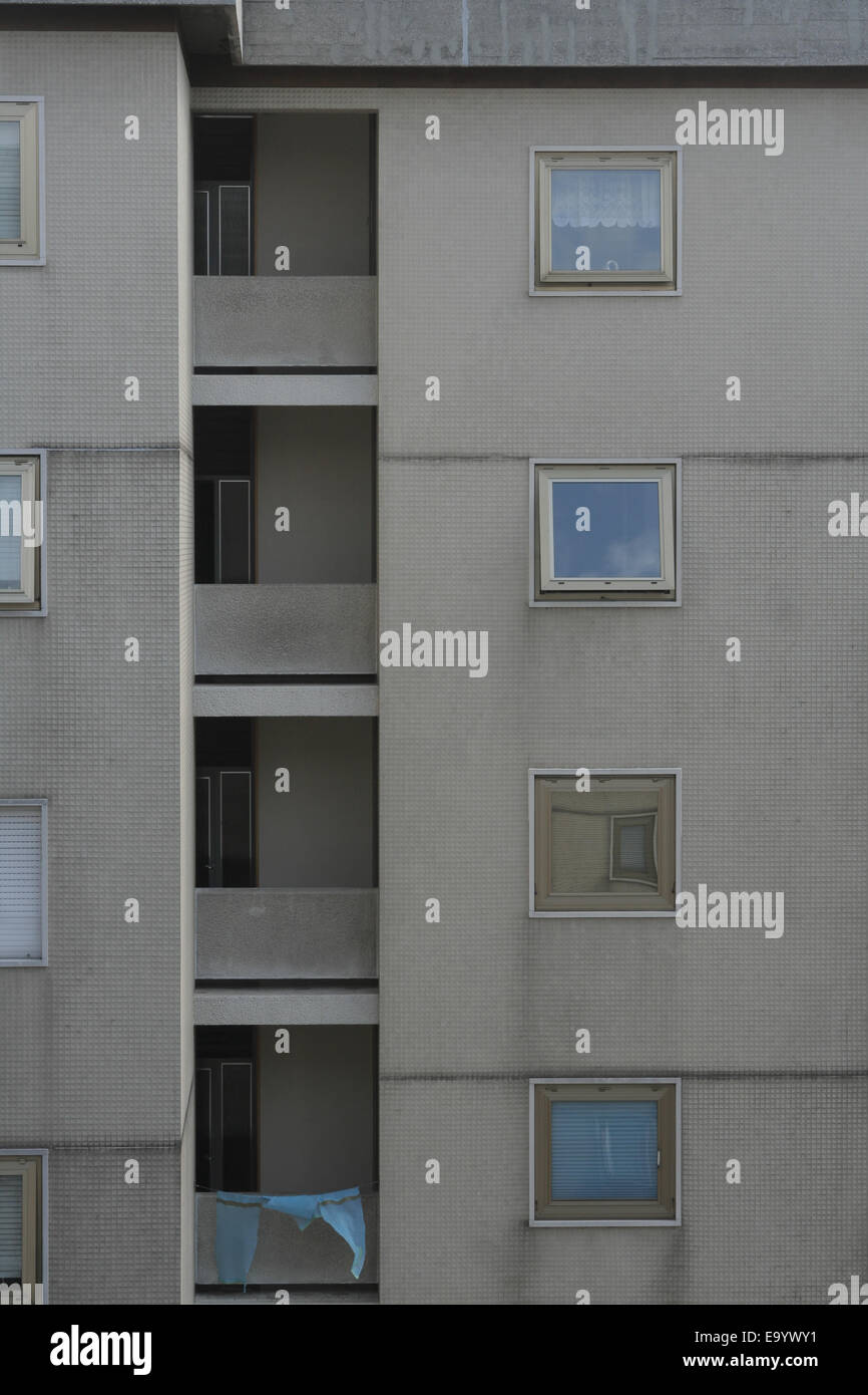 windows of an apartment block Stock Photo - Alamy