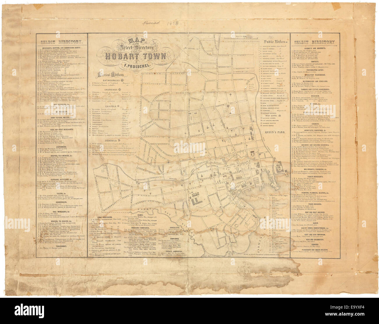 Hobart Map Vintage High Resolution Stock Photography and Images - Alamy