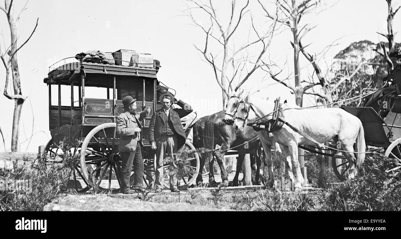 A photograph of old coaches from around 1900, capturing the design and ...