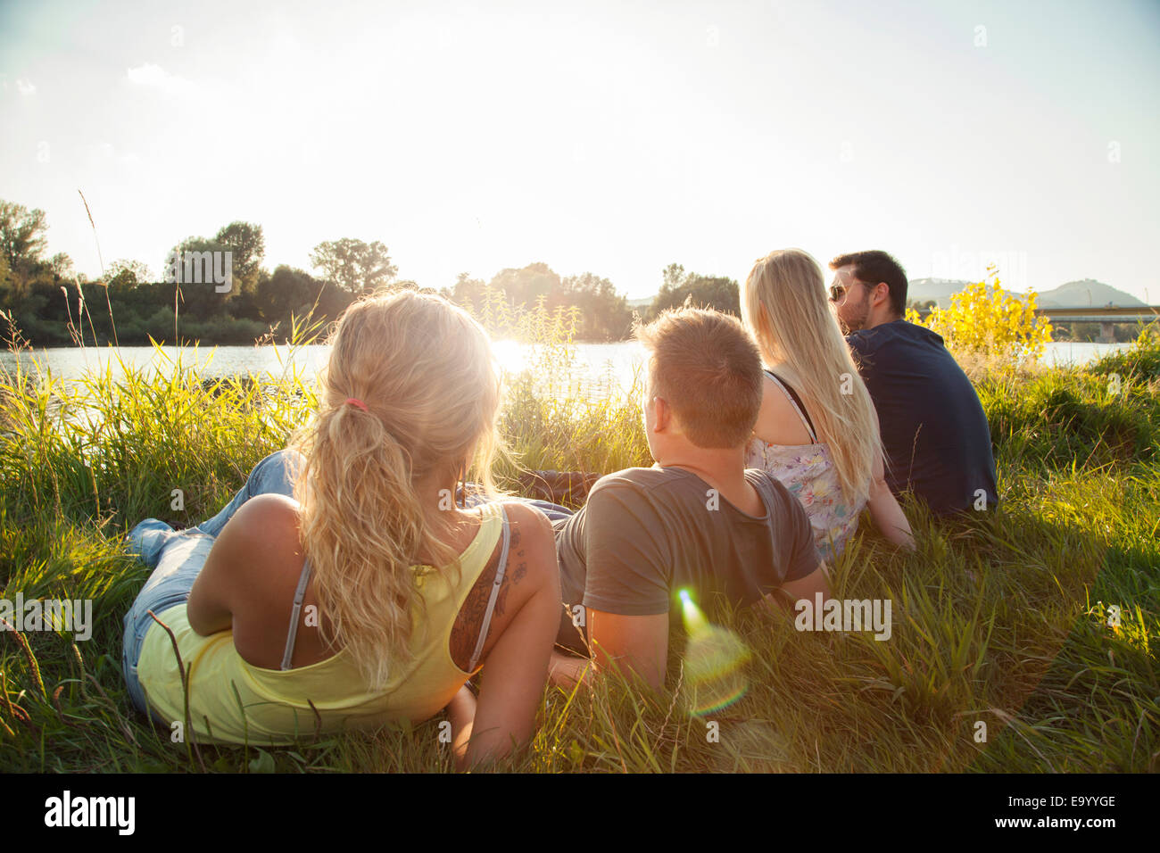 Reclining young people hi-res stock photography and images - Alamy